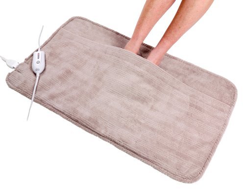 Serta | Ultra Soft Plush Electric Heated Warming Pad for Feet, Back, Waist, and Abdomen (Beige)