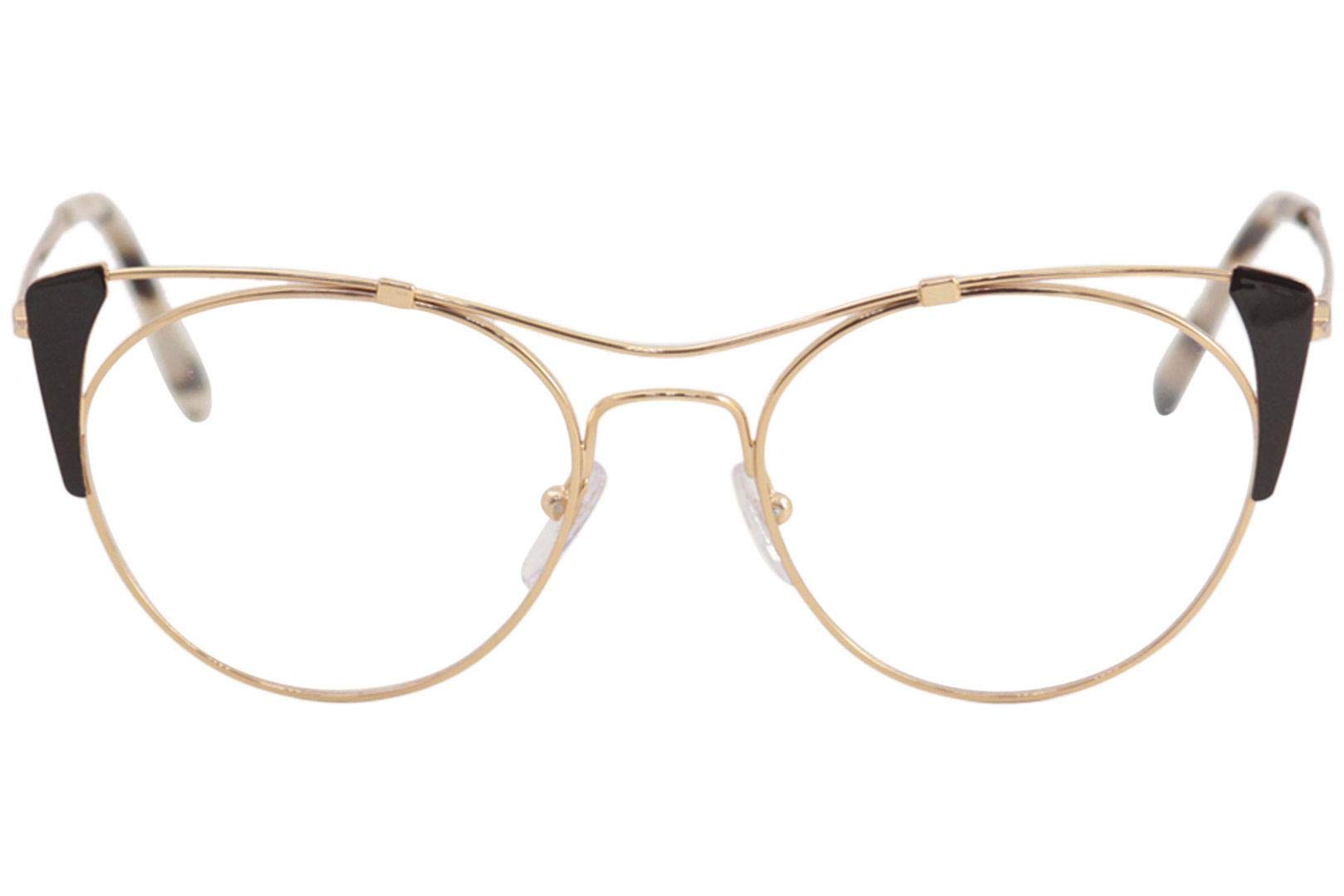 Prada PR 58VV - 3311O1 Eyeglass Frame CONCEPTUAL ROSE GOLD/BROWN w/DEMO LENS 53mm