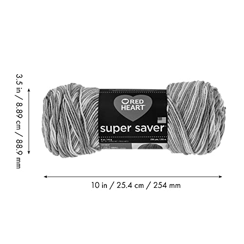 Red Heart Super Saver Yarn, 3 Pack, Retro Stripe 3 Count