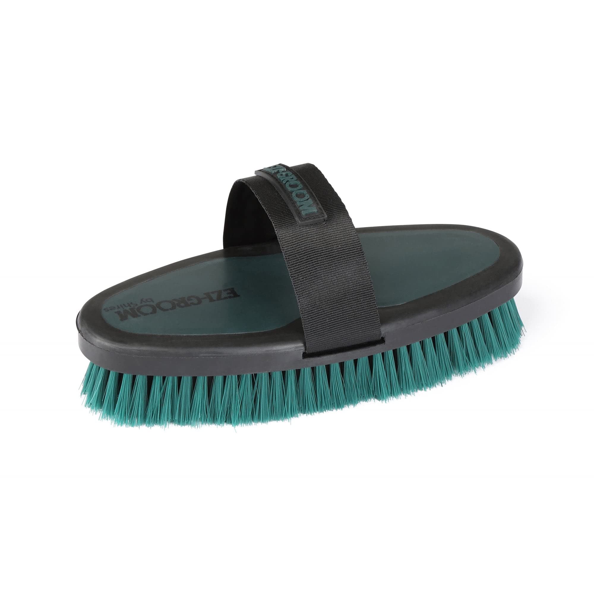 Shires Equestrian Ezi-Groom Grip Horse Body Brush (Lime)