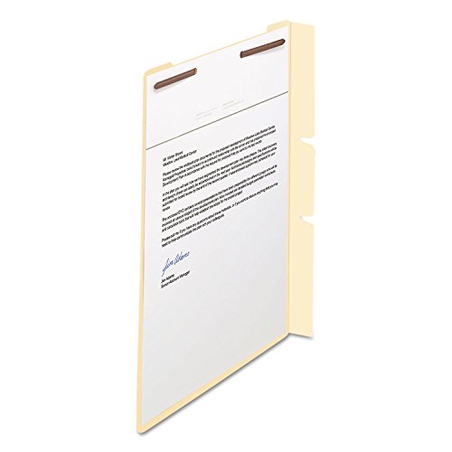 Smead Self-Adhesive Folder Divider, 1" Twin Prong Fastener, Letter Size, Manila, 100 per Box (68027)