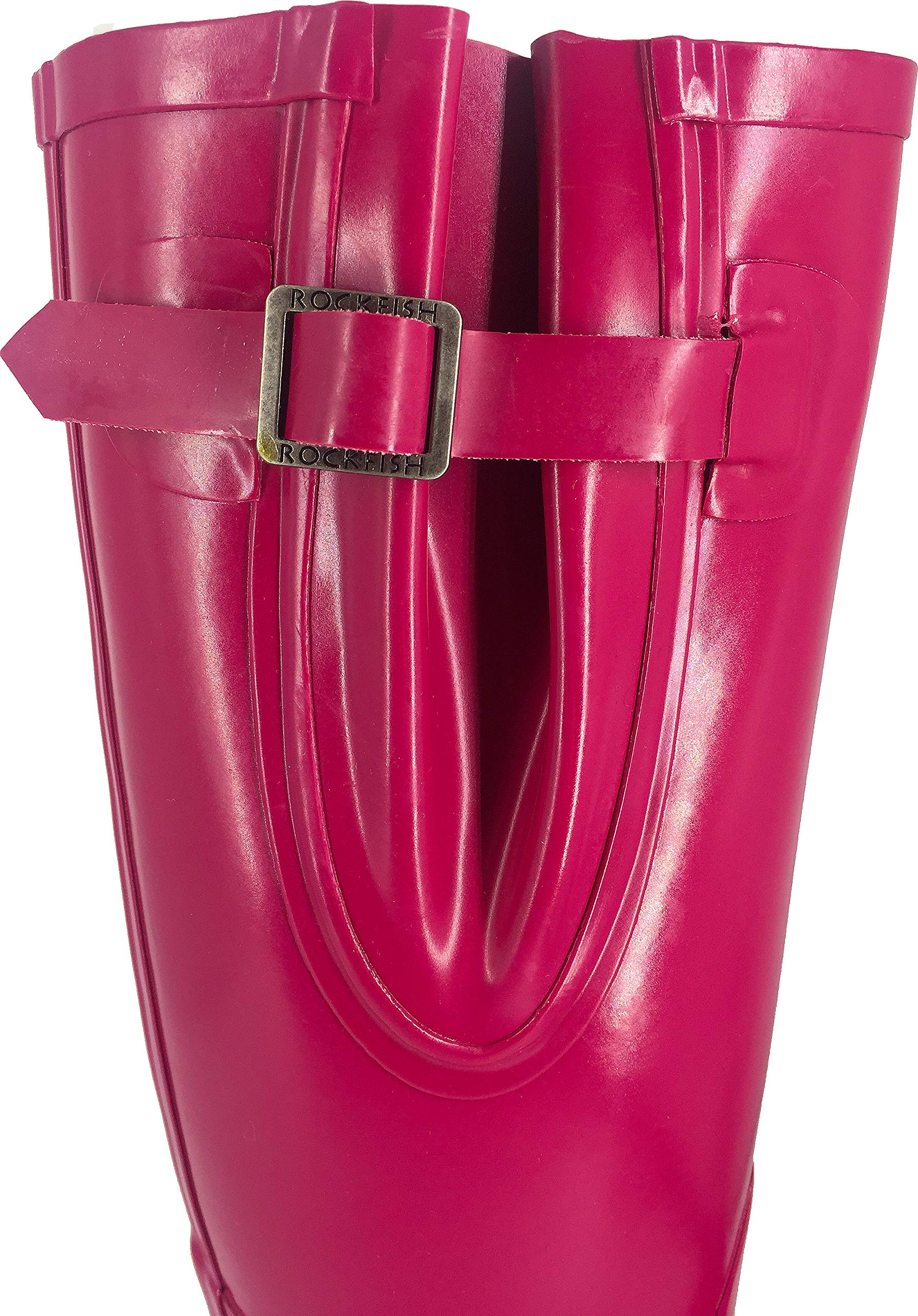 Shires Rockfish Adj Gloss Tall Wellington Boot 7 Magenta