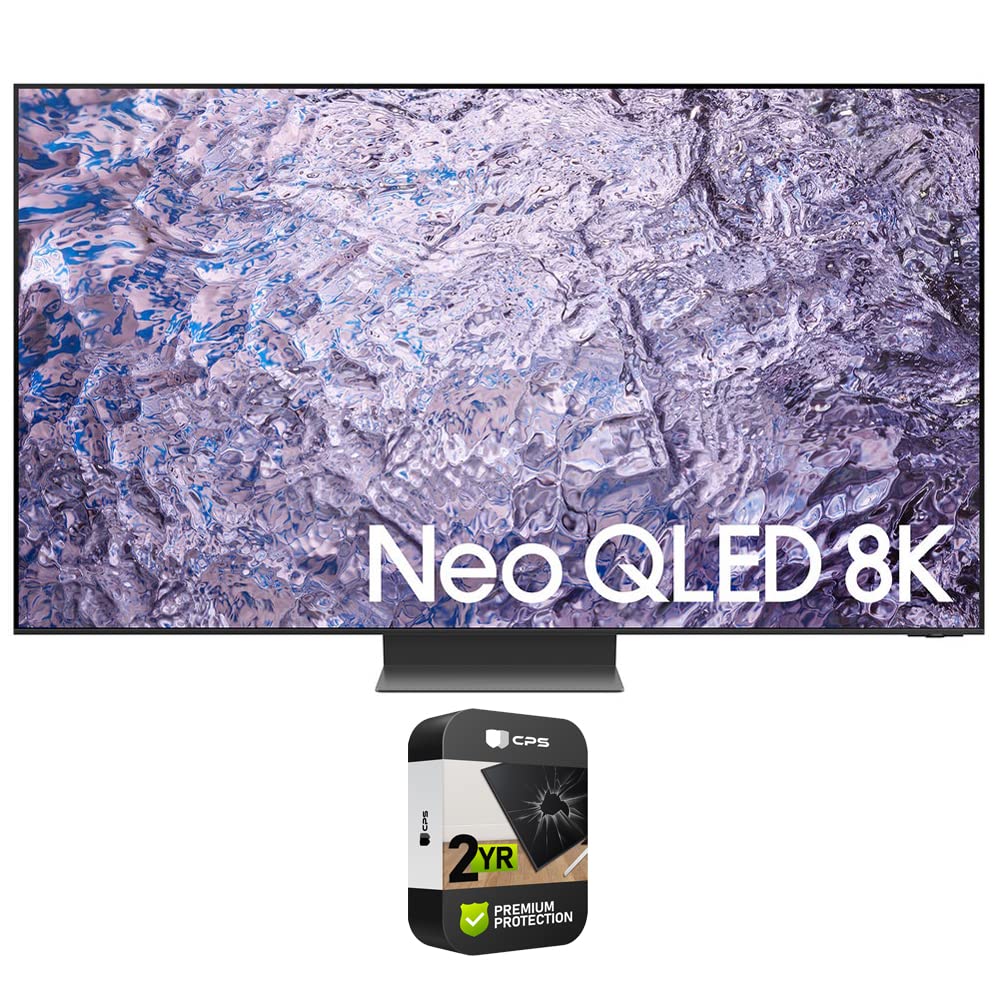 SAMSUNG QN65QN800CFXZA 65 Inch Neo QLED 8K Smart TV 2023 (Renewed) Bundle with 2 YR CPS Enhanced Protection Pack