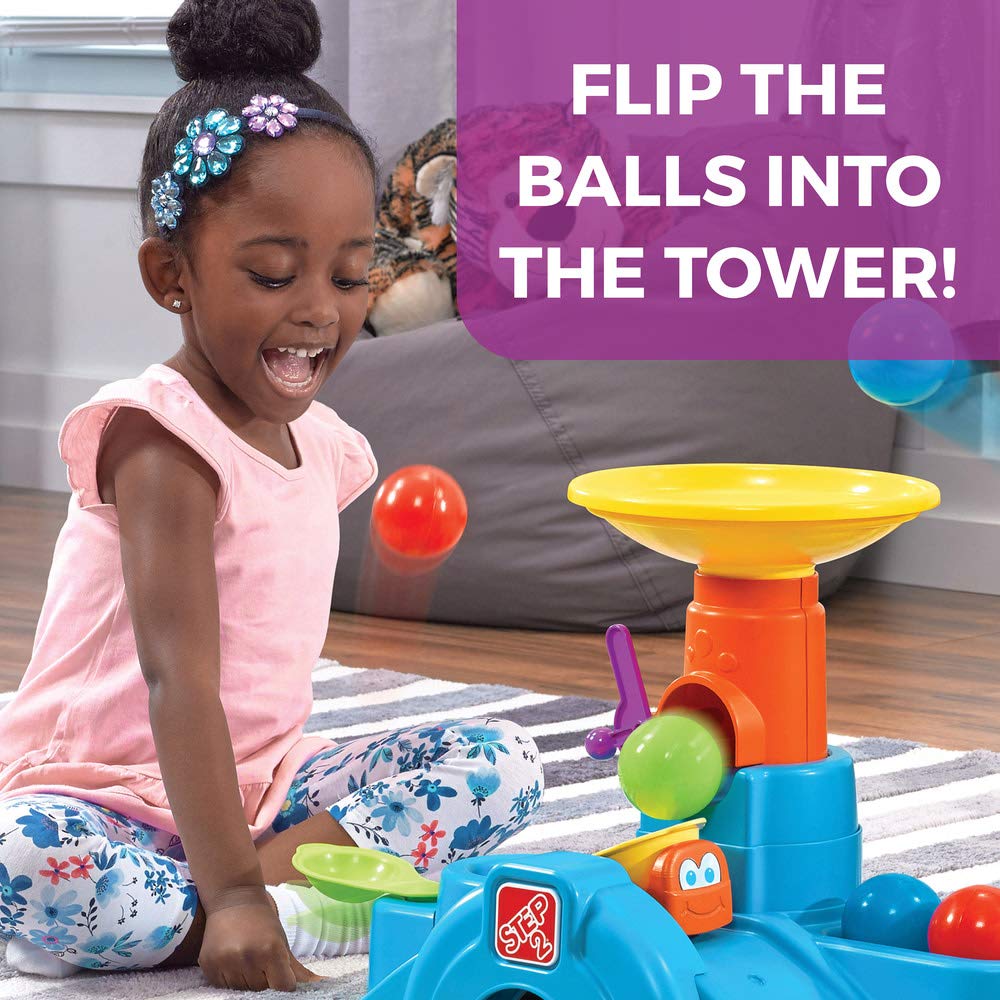 Step2 Ball Buddies Tunnel Tower | Toddler Ball Activity Toy | Play Balls Included