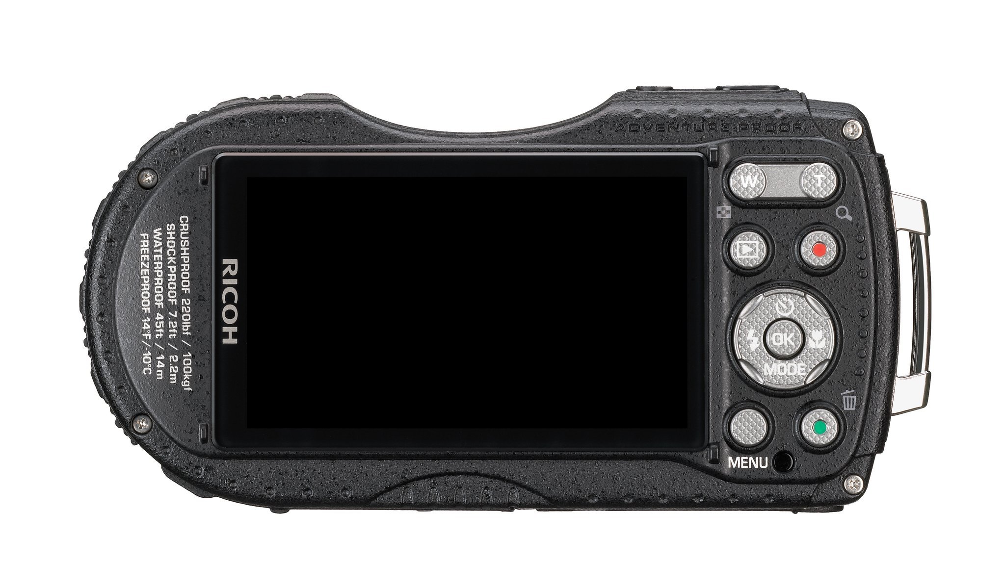 Ricoh 16 Waterproof Underwater Digital Camera Hybrid with 3" LCD, Orange (WG-5 GPS)