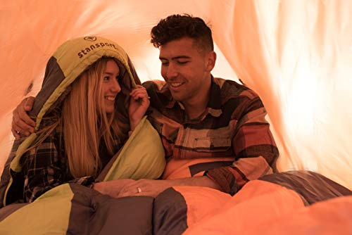 Stansport Glacier Mummy Sleeping Bag 3.1 LB, orange, 86" l x 34" w