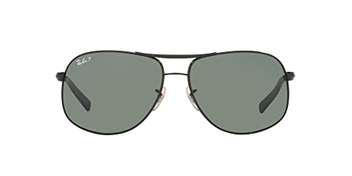 Ray-Ban Men's RB3387 Polarized Pilot Sunglasses, Black, 64mm