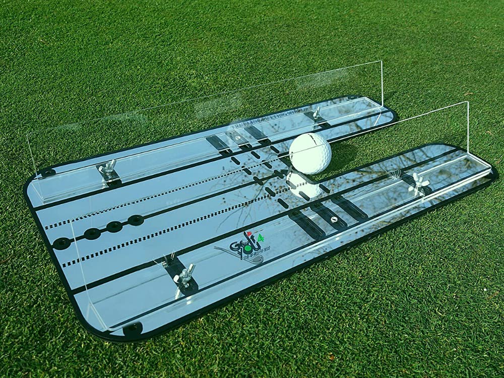 Premium Golf Alignment Mirror - All in One Value Pack Golf Putting Practice Aids to Improve All Aspects of Your Short Game