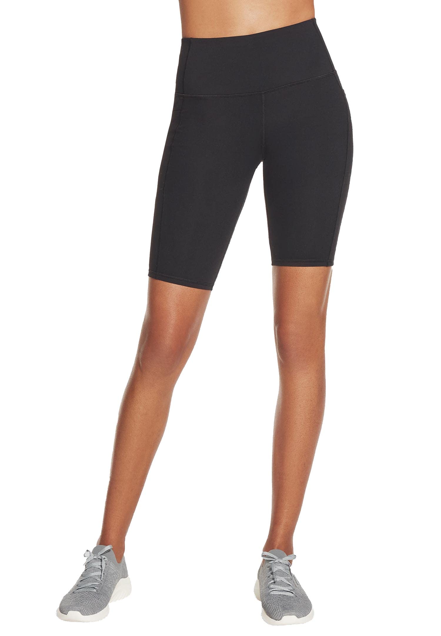 Skechers womens Go Walk High Waisted 8" Bike Shorts, Black, Medium US