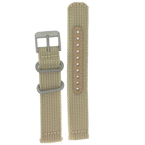 SEIKO Original Nylon Beige Watch Band 18 millimeters- Model SNK805