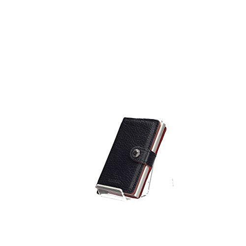 SECRID Mini Wallet Genuine Leather Veg Tanned Navy Safe Card Case max 12 cards