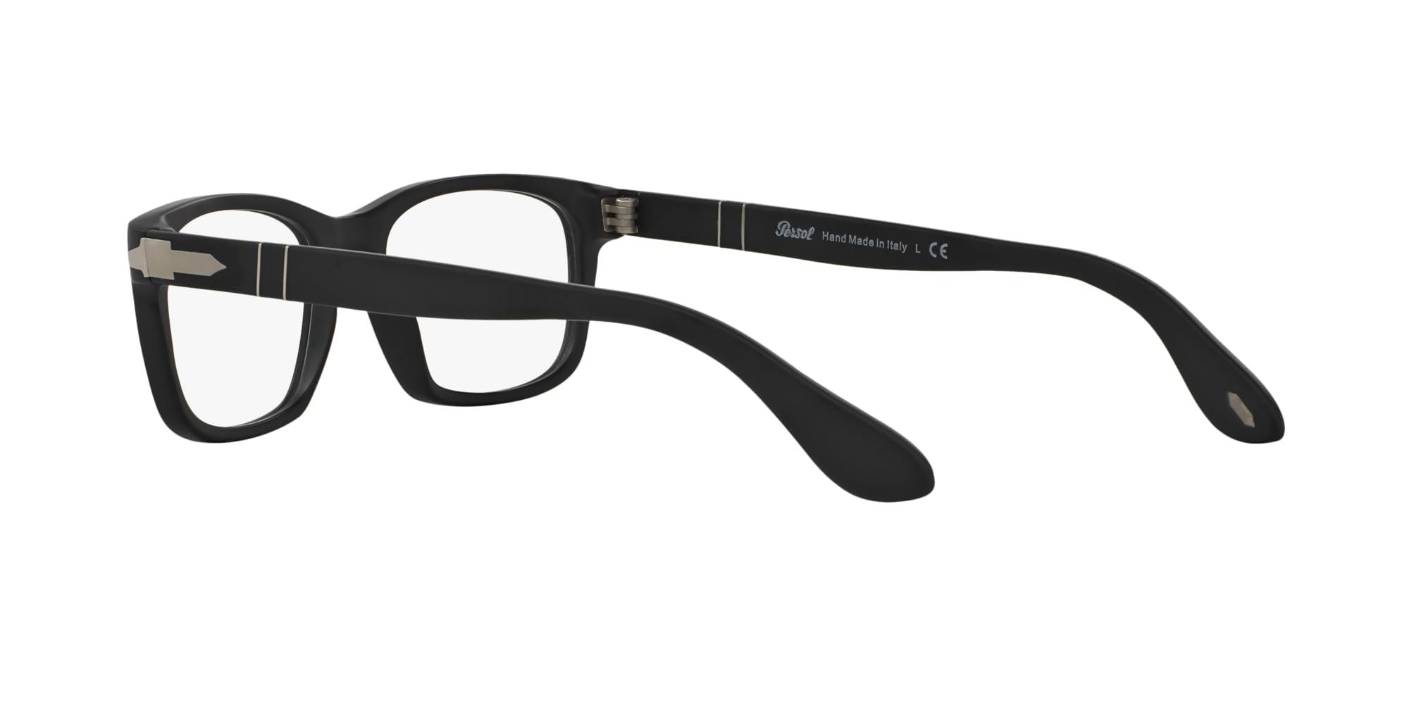 Persol PO3012V Square Prescription Eyewear Frames, Matte Black/Demo Lens, 52 mm