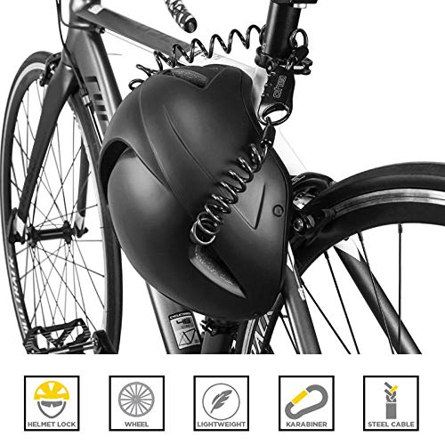 ZMYDZ Bicycle Lock Cycling Fold Helmet Cable Lock Combination Anti-Theft Bicycle Lock for Road Bike Bike Lock