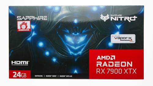 Sapphire 11322-01-40G Nitro+ AMD Radeon RX 7900 XTX Vapor-X Gaming Graphics Card with 24GB GDDR6, AMD RDNA 3