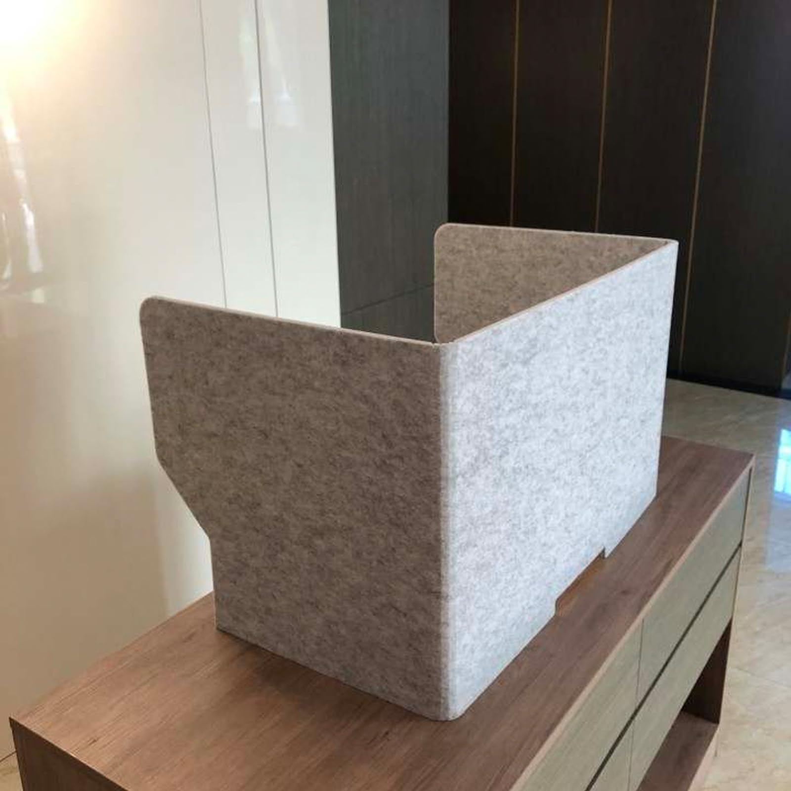 SAGIDAR 3 Panels Privacy Acoustic Panel, Office Divider Partition 60/80/100cm, Acoustic Desk Divider, Workspace Divider, Remote Learning - Home School - Computer Desk