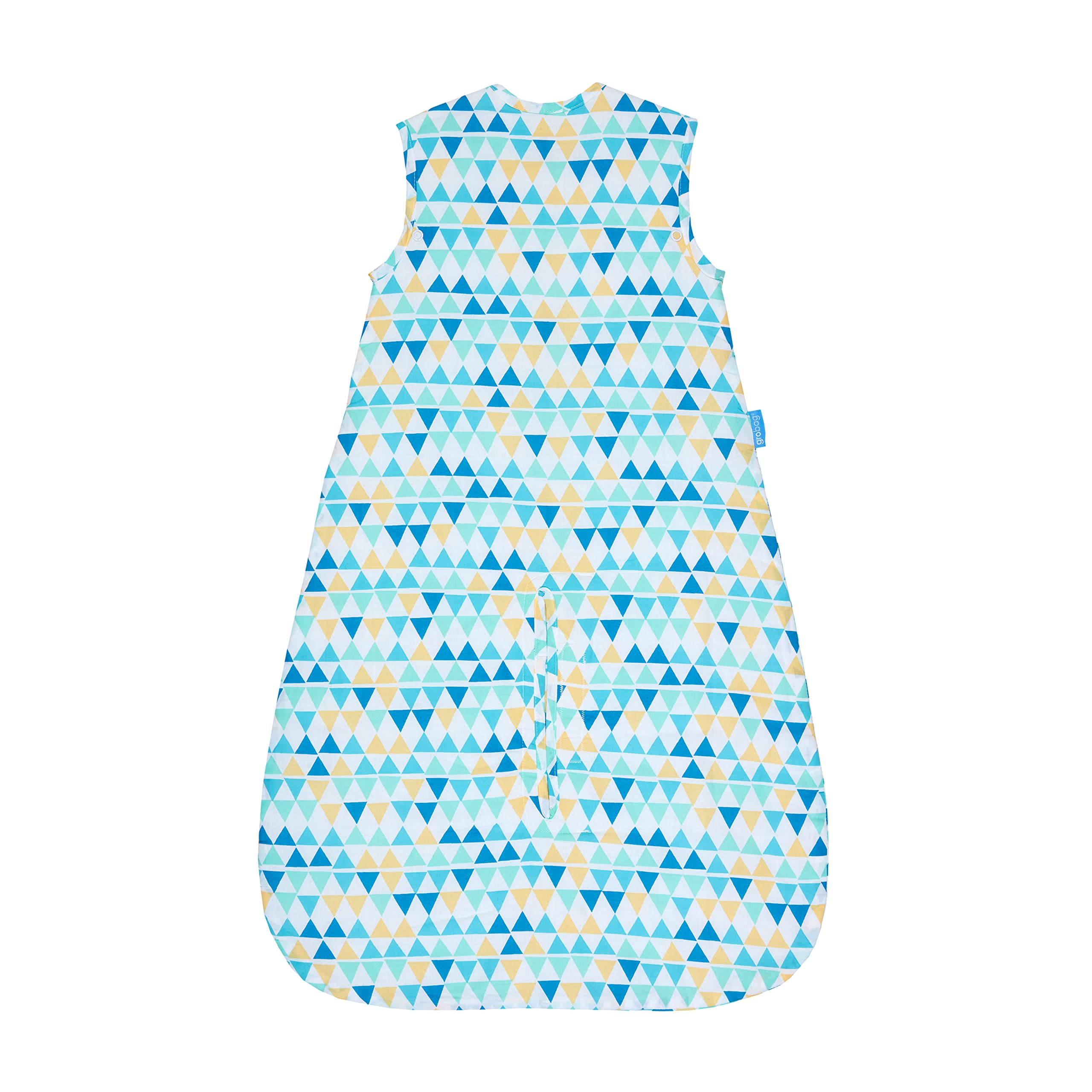 Tommee Tippee Grobag Baby Cotton Sleeping Bag, Sleeping Sack - 1.0 Tog for 69-74 Degree F - Capri Zig Zag - Small Medium, 6-18 months, Turquoise, 6-18 Months