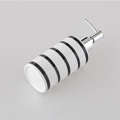 Soap Dispenser White Soap Dispenser Holds 8.79 Oz/260 Ml Liquid Soap Lotion Dish Soap, Ceramic Soap Pump, Cylindrical Soap Pump for Bathroom Kitchen Soap Pump Bottles