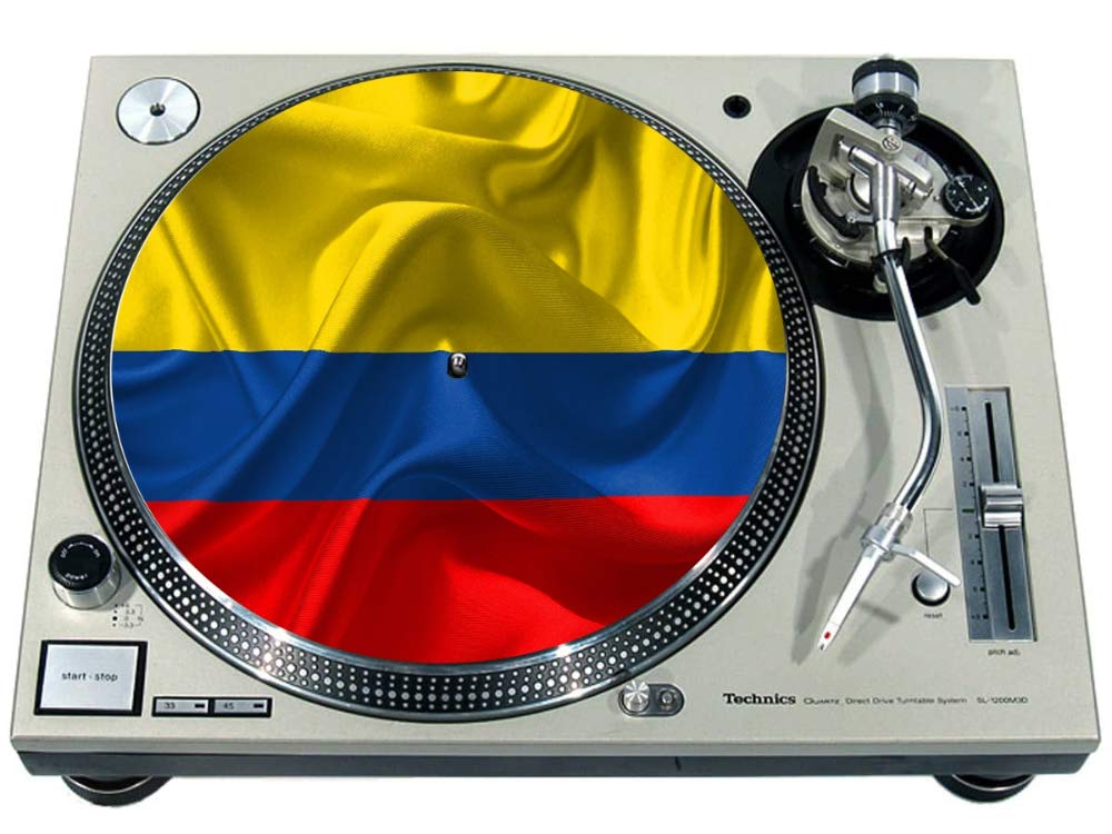 Slipmat Slip Mat Scratch Pad Felt for any 12" LP DJ Vinyl Turntable Record Player Custom Graphical - Flag Columbia
