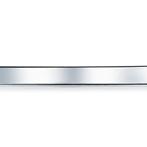 Personalized Engravable Plain Stackable Smooth Polished Solid Square Bangle Bracelet For Women .925 Sterling Silver