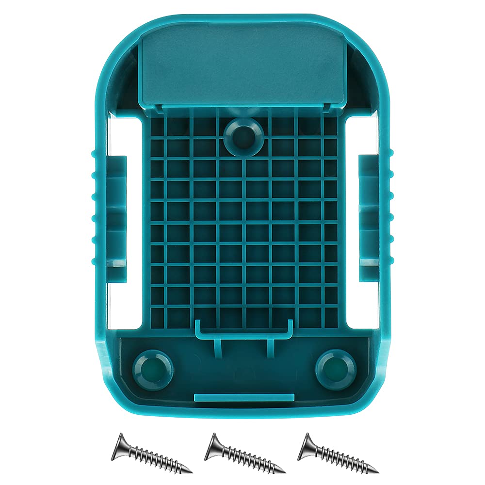 ZLWAWAOL 2 Pack Battery Holder Wall Mount Battery Storage Rack Compatible with Makita/Bosch 18V Lithium Ion Tool Battery BL1860 BL1850 BAT609,（2-Pack Case Blue）