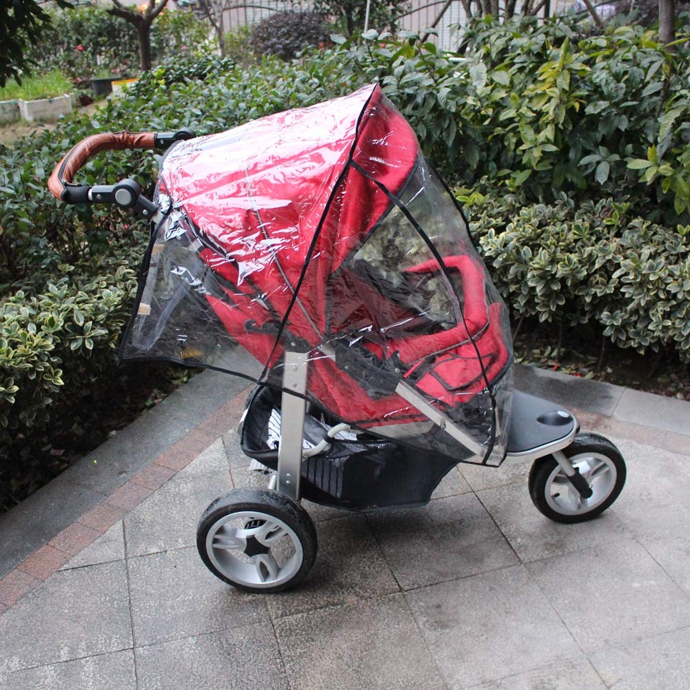 Smartcoco Universal Stroller Clear PVC Rain Cover Washable Dustproof Windproof Baby Travel Weather Shield