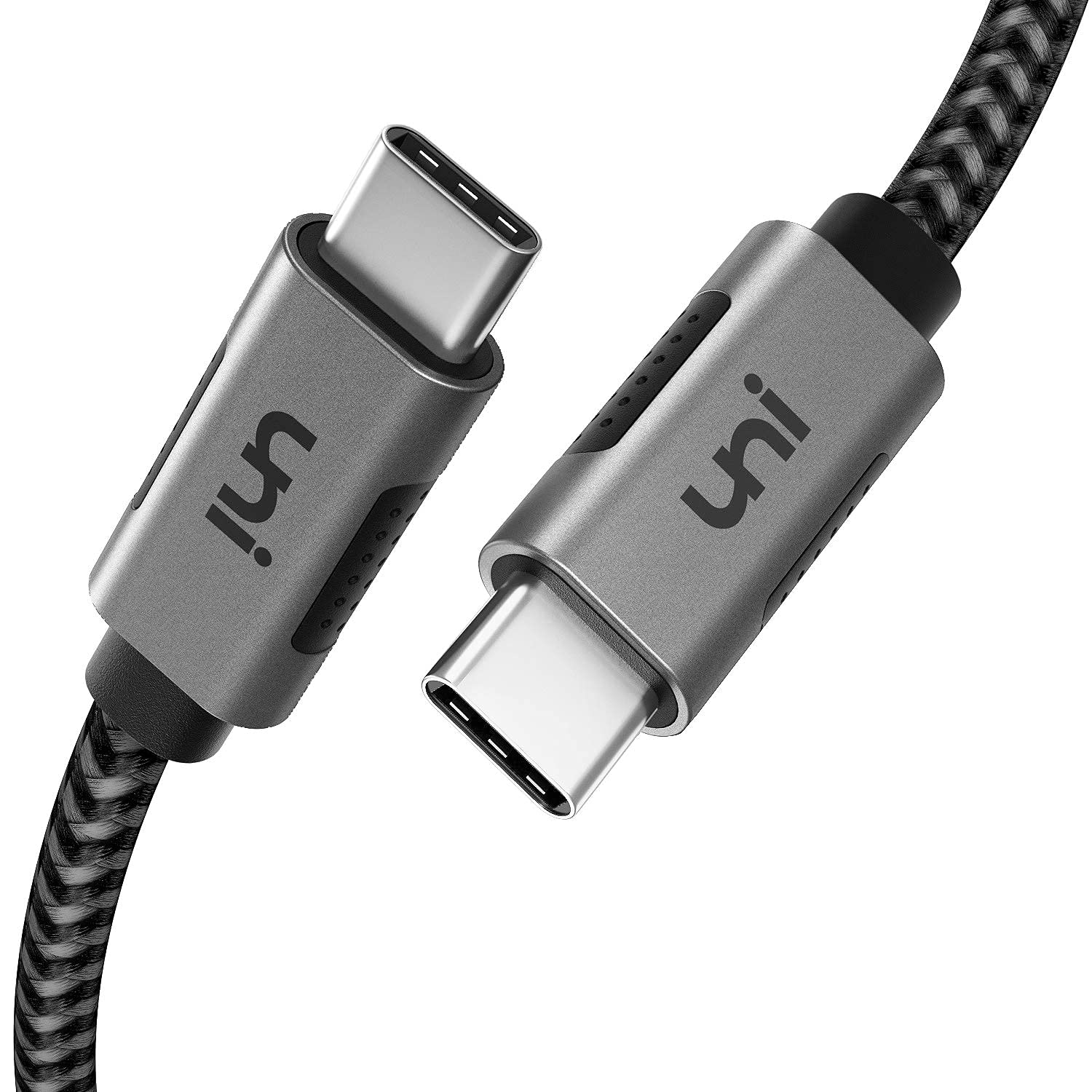 USB C to USB C Cable 4K@60Hz, uni USB Type C to USB-C Video Monitor 60W Cable with PD Fast Charging, Compatible with Galaxy S20 Ultra, MacBook Pro, iPad Pro 2020, Nintendo Switch, Oculus