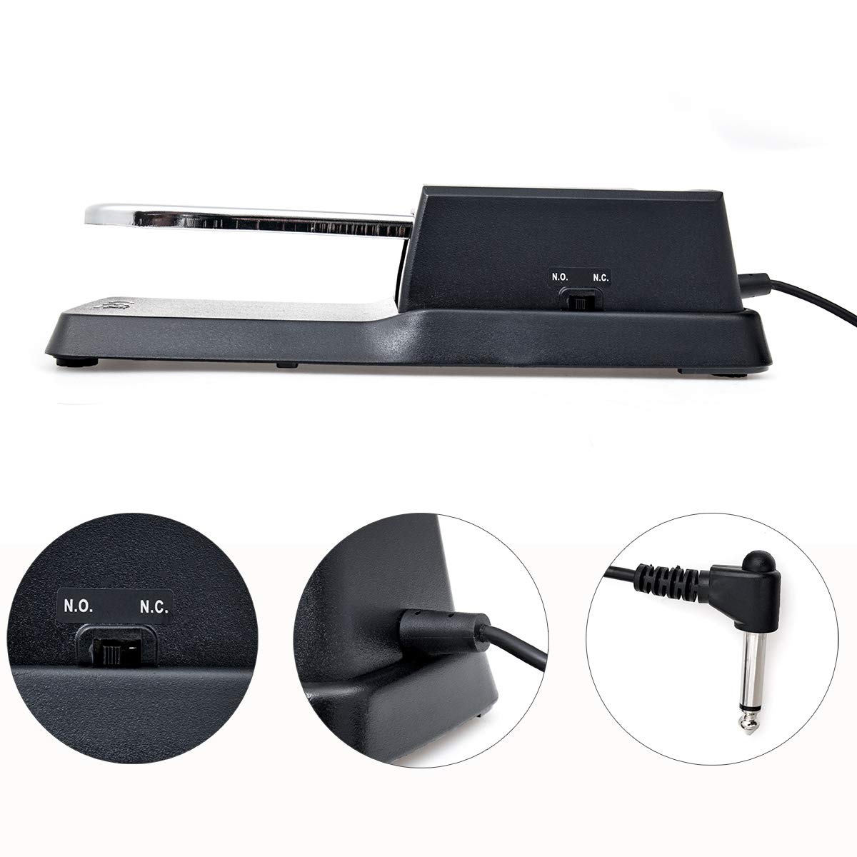 Sustain Pedal Piano Style for Yamaha PSR-E343 / PSRE343 / PSR-E443 / PSRE443 Keyboard Footswitch, Damper Pedal