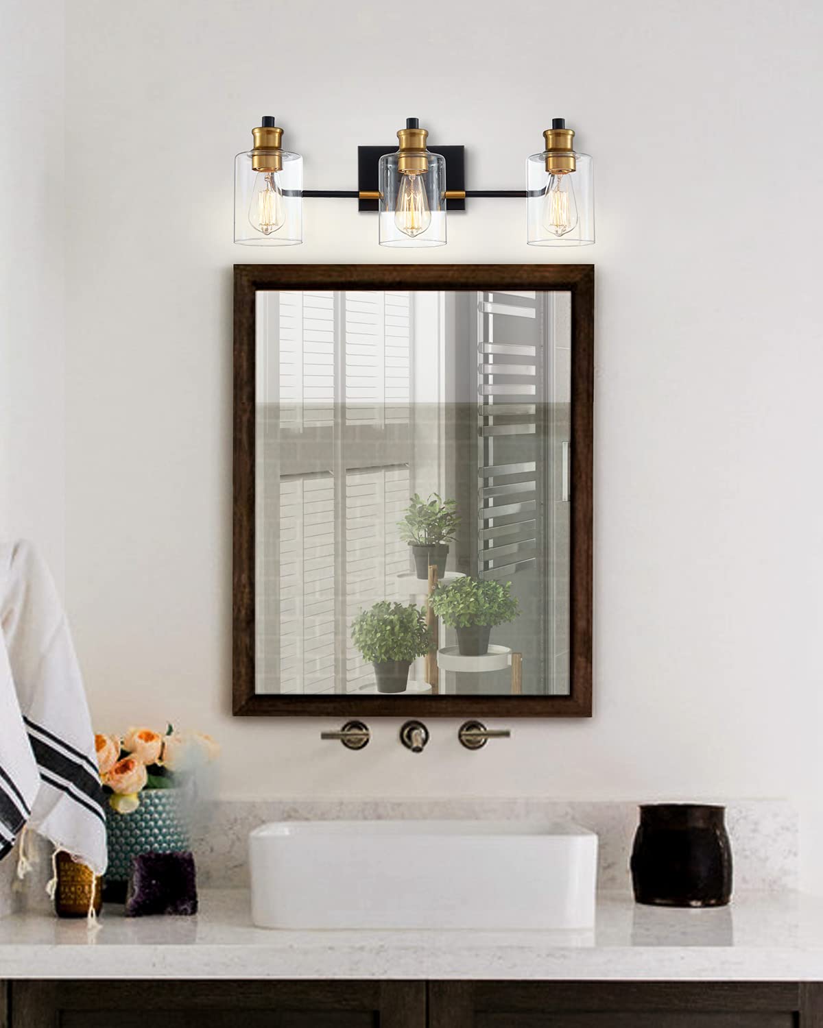 SamYUIR Bathroom Vanity lights Bathroom Light Fixture for Bathroom Wall Sconces Bathroom Light Fixtures Bathroom Lights Over Mirror Bathroom Vanity Light Vanity Lighting Fixtures