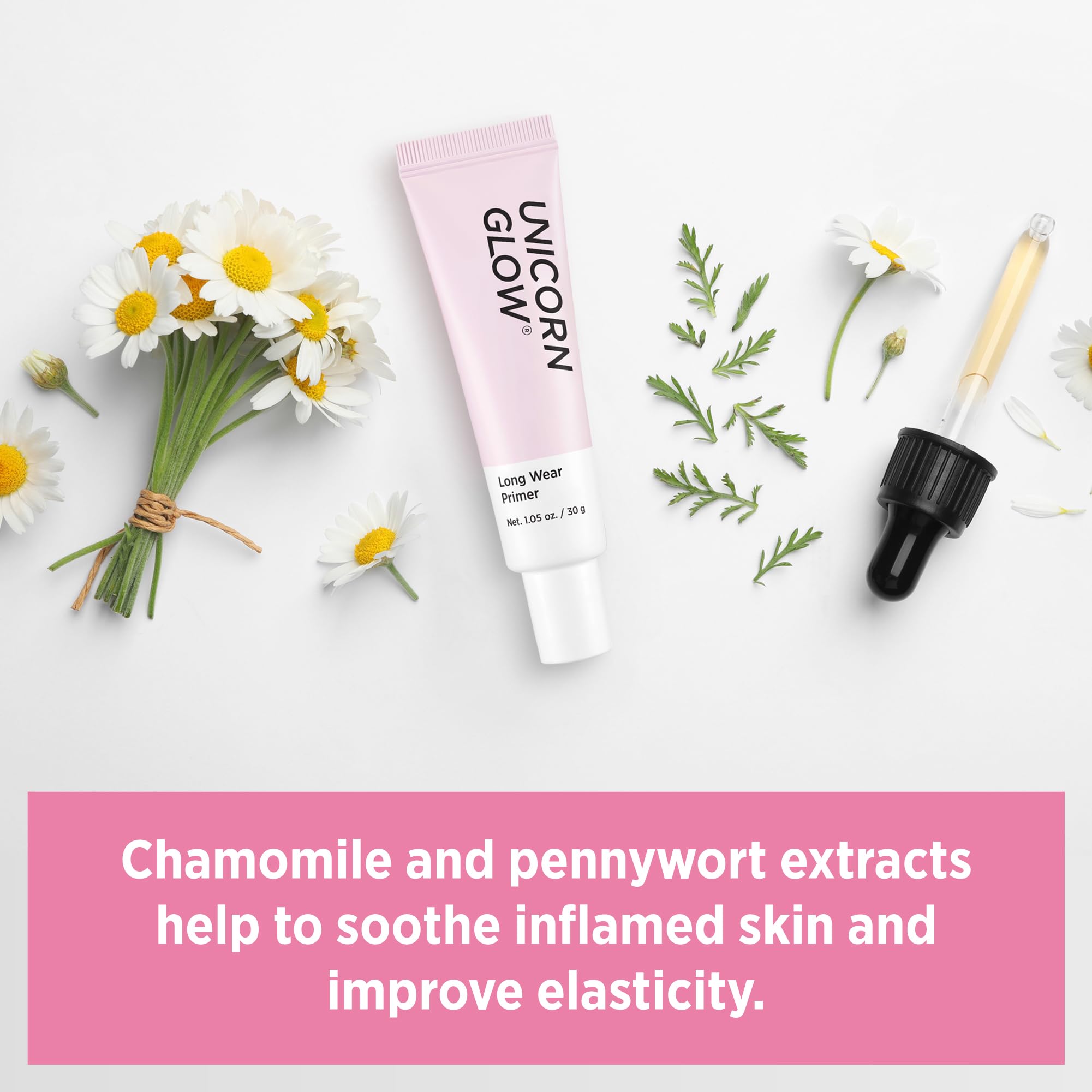 UNICORN GLOW Long Wear Primer - Pore Cover Flawless Poreless Long lasting Face Makeup Base Primer Pore Minimizer, Fine line wrinkle eraser for Normal to Dry skin 1.06 oz./ 30 g
