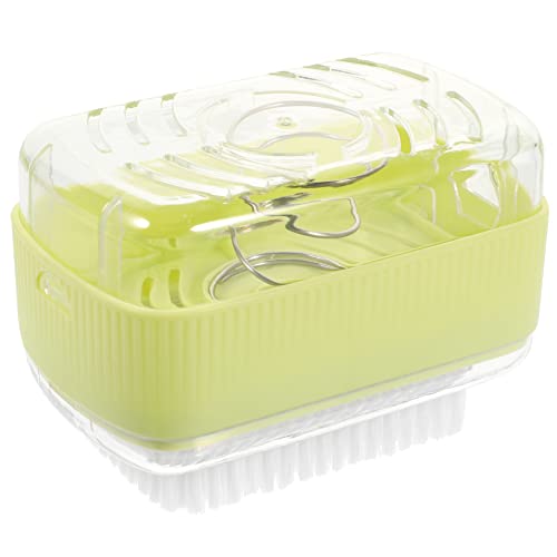 USHOBE Box Soap Brush Holder Multi-Functional Foaming Soap Dish Foaming Soap Dispenser Bar Soap Holder Scrubber Tray Foam Soap Soapdish Soap Drainer Travel Household Shelf