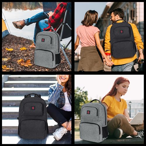 ZAZZY Backpack with Lock Carbon Fiber Backpack with Combination Lock Travel Backpack for Men & Women Black