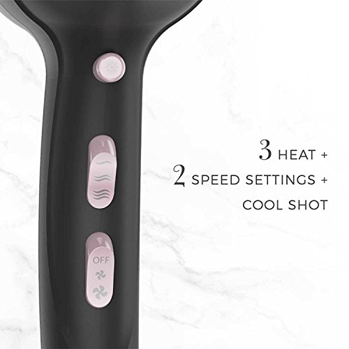Remington AC2015 Pro Hair Dryer with Pearl Ceramic Technology, Black/Pink