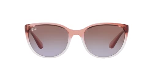 Ray-Ban Women's RB4167 Emma Cat-Eye Sunglasses, Light Brown TOP TRANSPAR, 59 mm