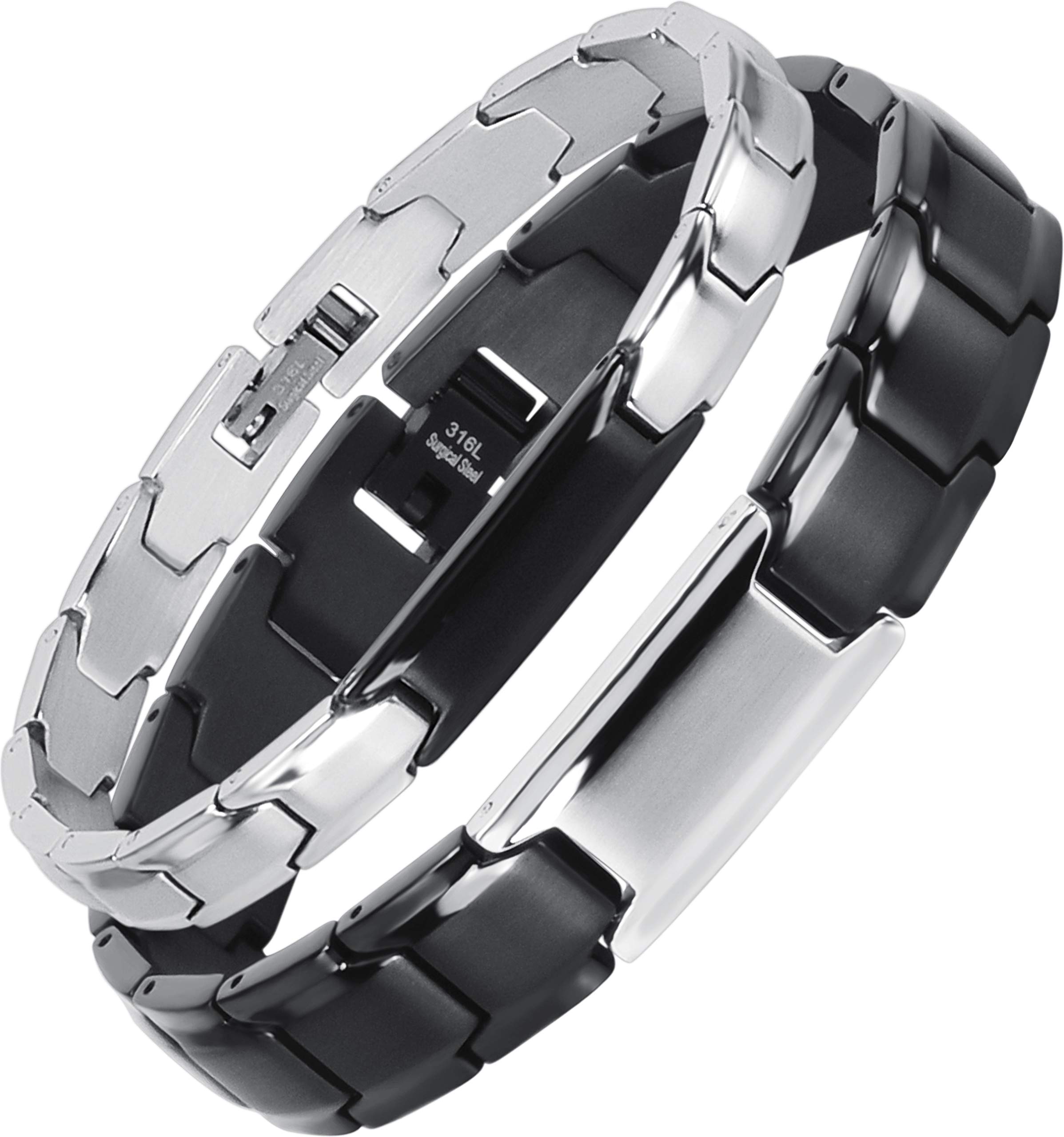 Smarter LifeStyle Elegant Matching Couples Bracelets, His and Hers Matching Bracelets For Couples Long Distance, Surgical Grade Steel Love Bracelet (Set)