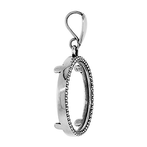 Sterling Silver Dime Bezel 18 mm Coins Prong Back Illusion Edge 10 cent Coin NOT Included