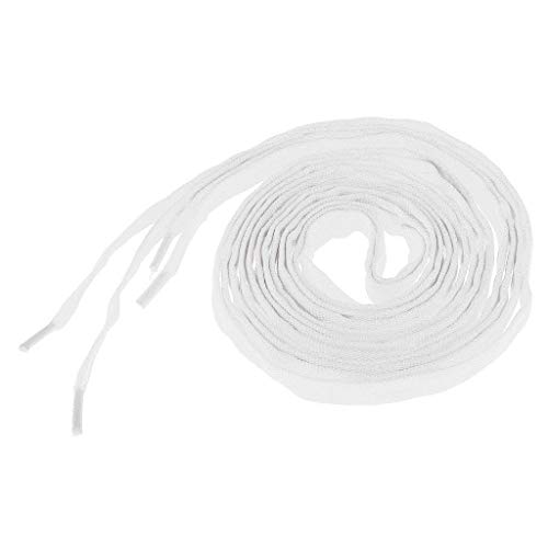 SM SunniMix Replacement Roller Skates Shoelace Strings for Hockey Ice Skates Boots Shoes Accessories Unisex 6ft Long - White, 180cm
