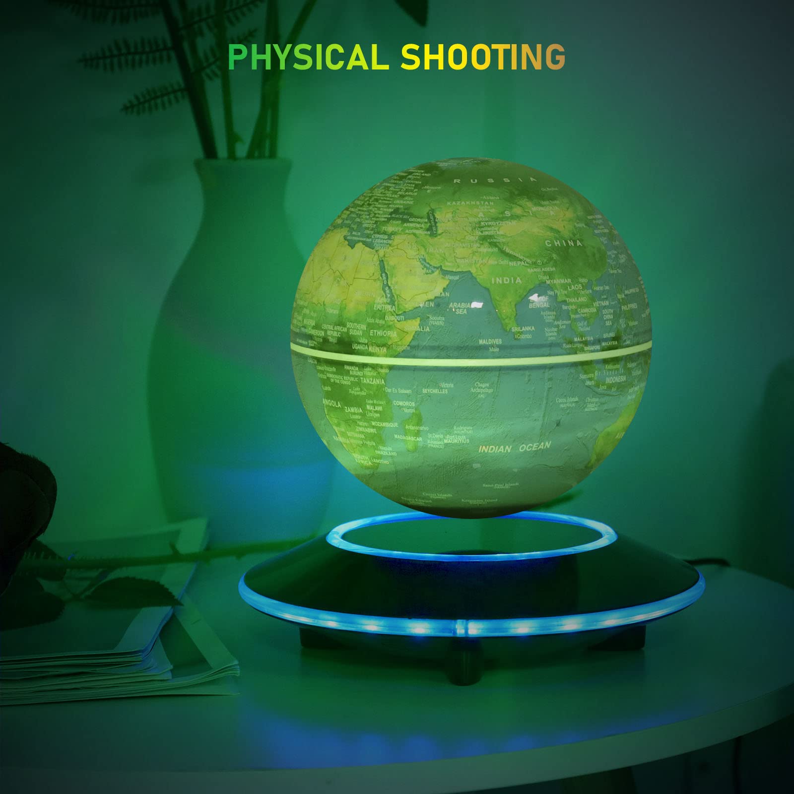 Magnetic Levitation Floating Globe Anti Gravity Rotating World Map with LED Light for Educational Gift Home Office Desk Decoration
