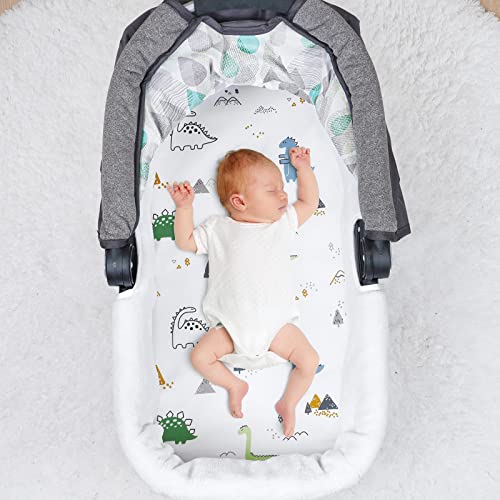 PHF Soft Bassinet Sheets, 2 Pack Silky Comfy Breathable Cradle Sheets for Baby Boys Girls, Univeral Fit for Most Cradle and Bassinet Mattress, Light Grey & Light Grey