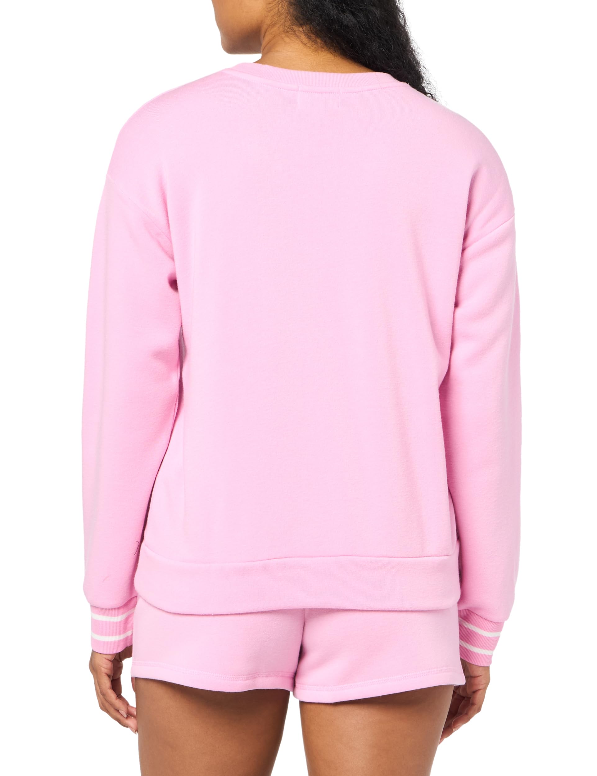 PJ SalvageThe Summer I Turned Pretty Embroidery Printed Sweatshirt and Bottom Short Lounge Pajama SetPinkMedium