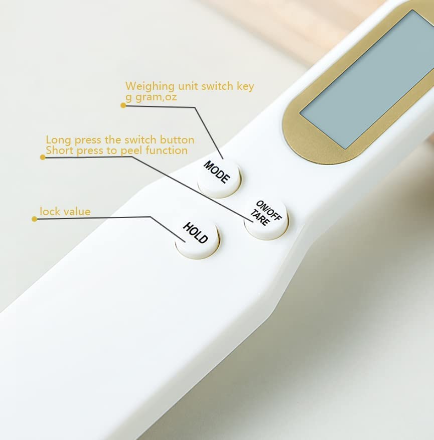 Spoon Scale,Electronic Food Scale 500g/0.1g Digital Measuring Spoon Weighing for Gram & OZ Digital Kitchen Scale with Handle Grip and Spout for Coffee Power Pills Tea Flour Oil Baking