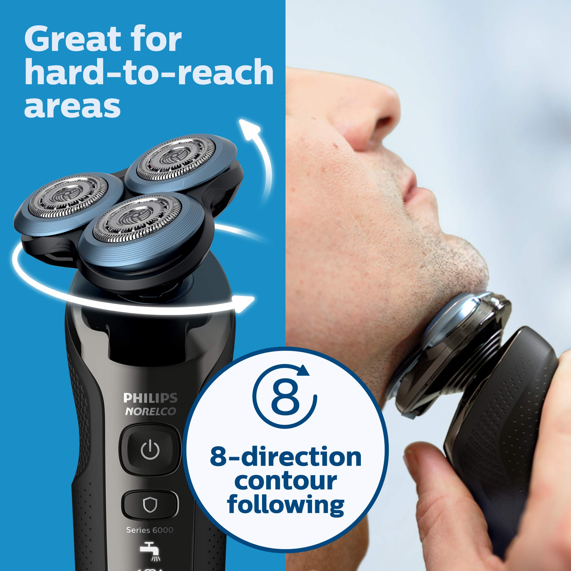 Philips Norelco Shaver 6900, S6810/82, Series 6000, Black