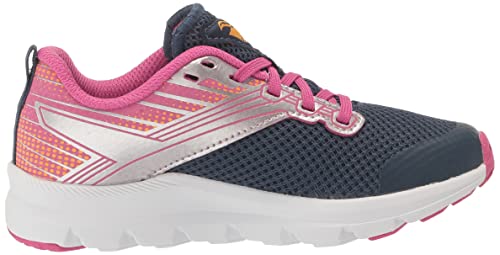 Saucony Axon Sneaker, Navy/Pink, 11.5 Wide US Unisex Big_Kid