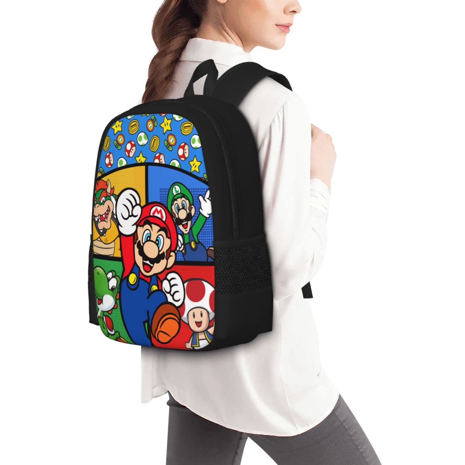Rouya Cartoon Cute Backpack School Backpacks 17 inch Large Capacity Travel Backpack for Girls Boys Teens