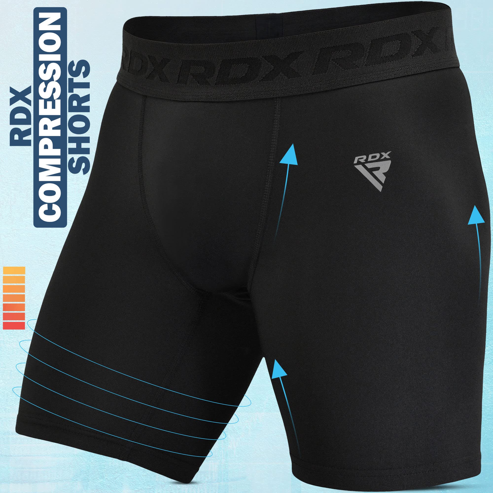 RDX MMA Thermal Compression Shorts Base Layer Men's , Black, XL