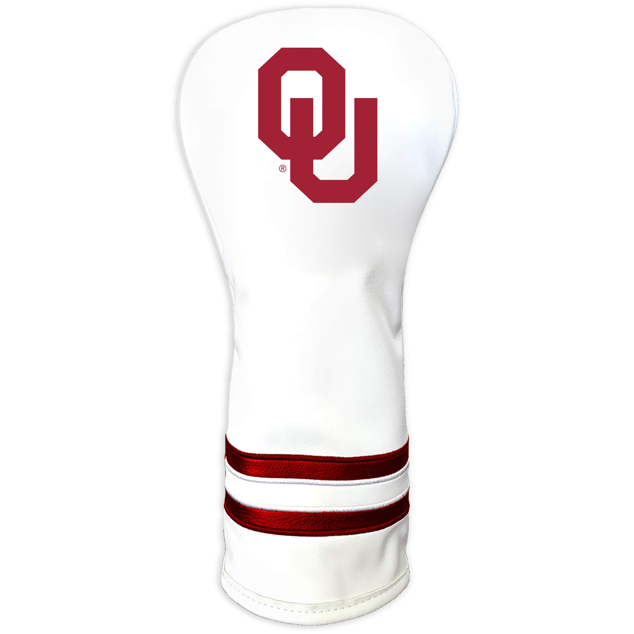 Team Golf NCAA Oklahoma Sooners White Vintage Fairway Head Cover White Vintage Fairway Golf Club Headcover, Form Fitting Design, Retro Design