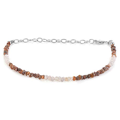 Vatslacreations Raw Diamond Bracelet, White Diamond Bracelet, Brown Diamond Bracelet, Rough Diamond Bracelet, Rough Diamond Jewelry, Uncut Diamond Bracelet