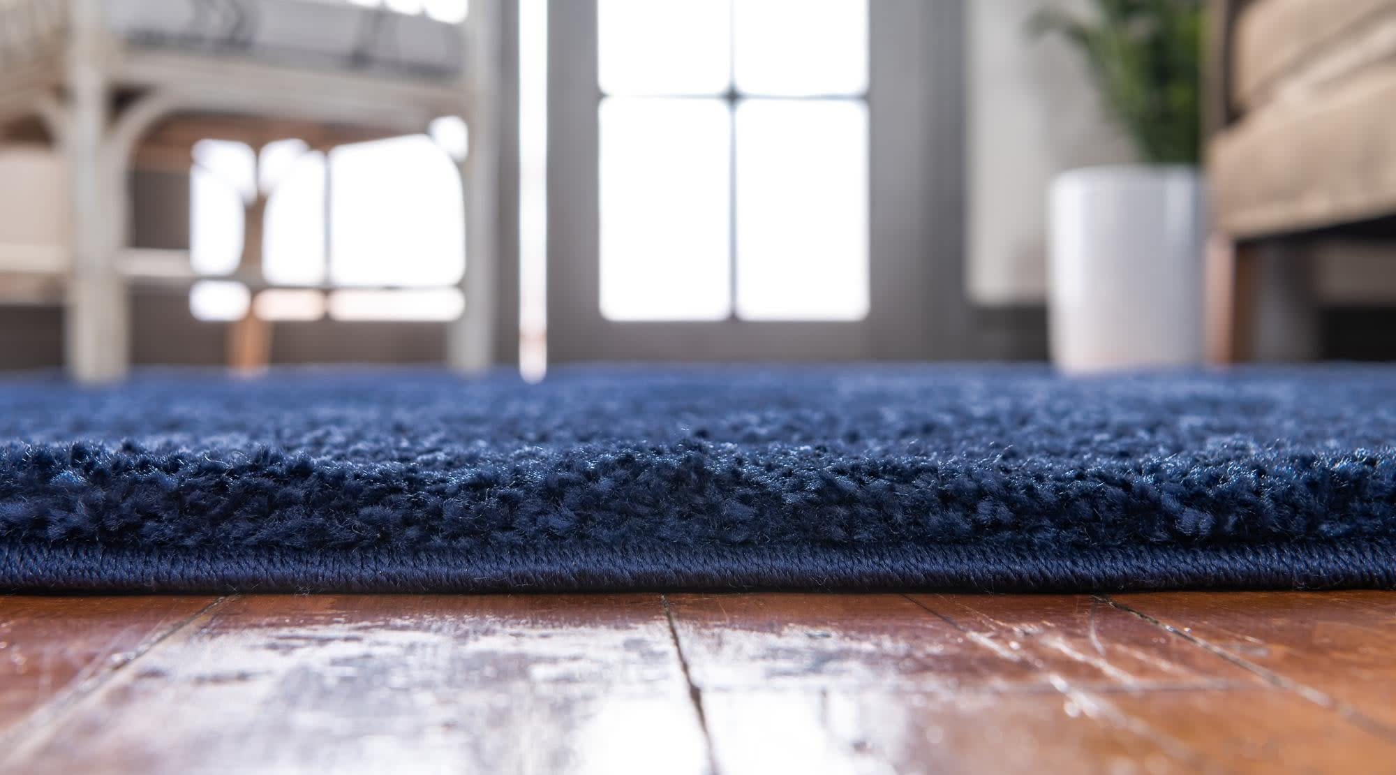 Unique Loom Solo Collection Area Rug - Calabasas (7' 1" x 10' Rectangle, Navy Blue)