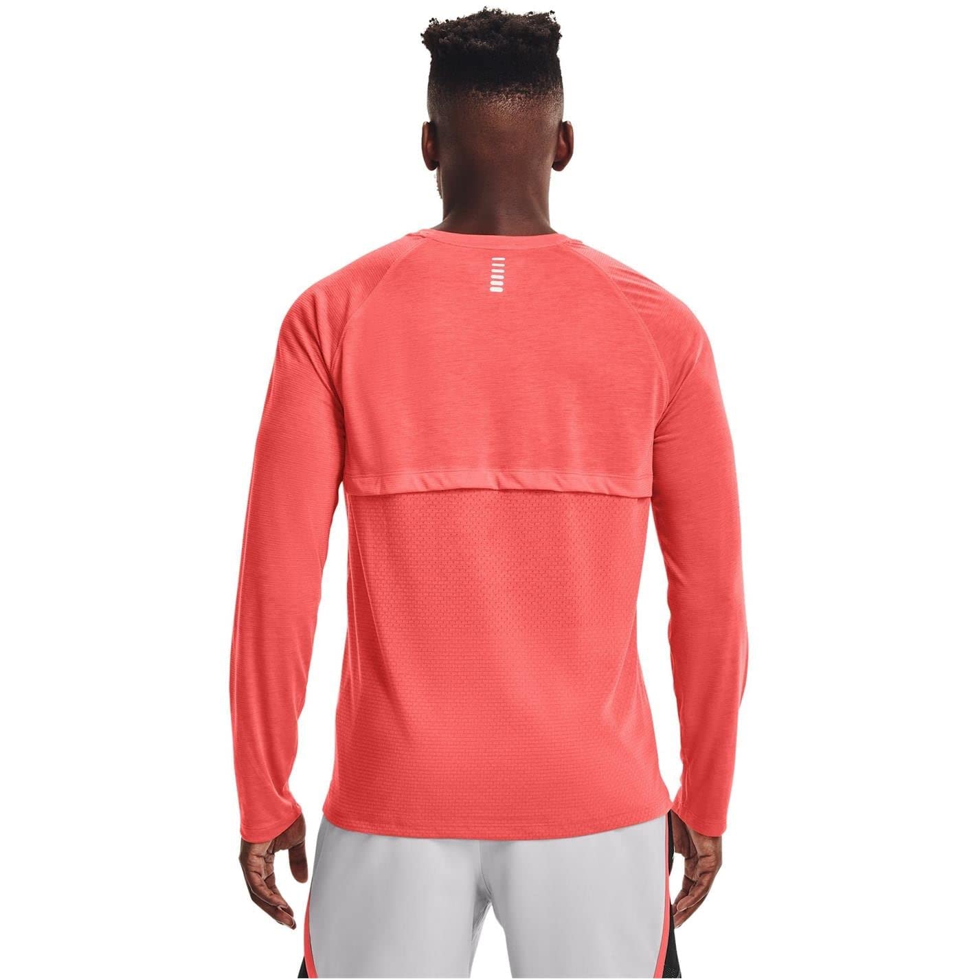 Under Armour Streaker Long Sleeve T-shirt, Venom Red (690)/Reflective, Medium