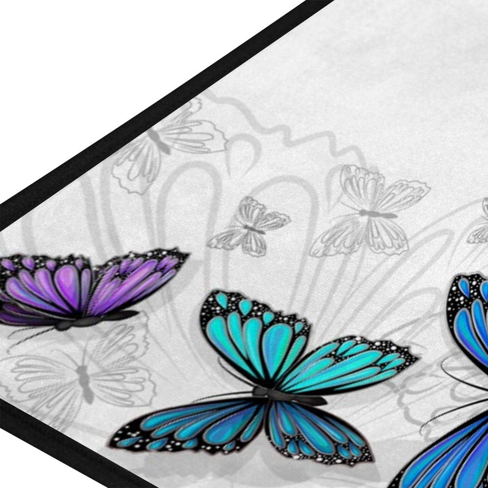 ZHIMI Kitchen Rug Floor Mat Anti Fatigue Runner Carpet Non-Slip Butterfly Laundry Rug Home Decor Rectangle Entryway Long Mat 39 x 20 Inch