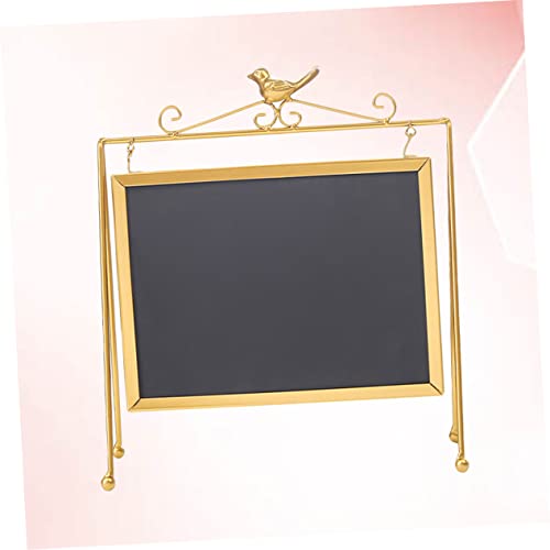 STOBOK Wedding Decor Black Chalkboard Black Decor Small Chalkboard Sidewalk Blackboard Message Board Sign Store Blackboard Table Blackboard Coffee Shop Blackboard The Sign Decorate Bamboo